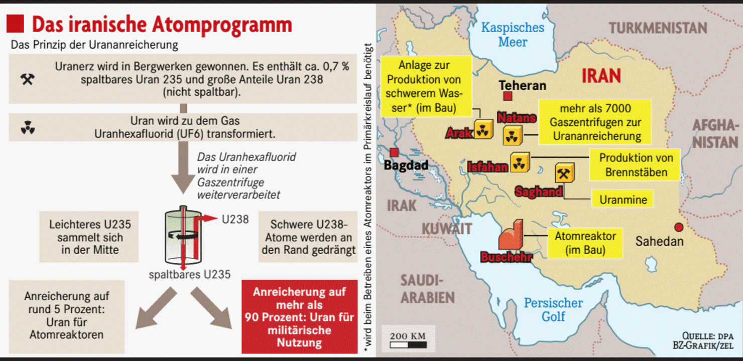BND: Iran kann bald Atombombe testen - Ausland - Badische Zeitung