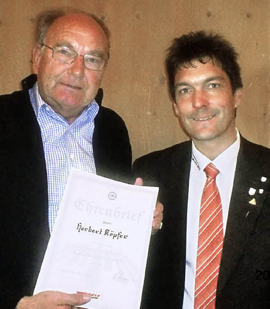 Der Skiverband würdigt Herbert Köpfer - Bernau - Badische Zeitung