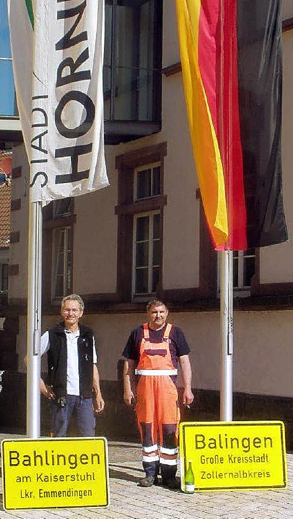 Ba(h)linger Schildertausch - Bahlingen - Badische Zeitung