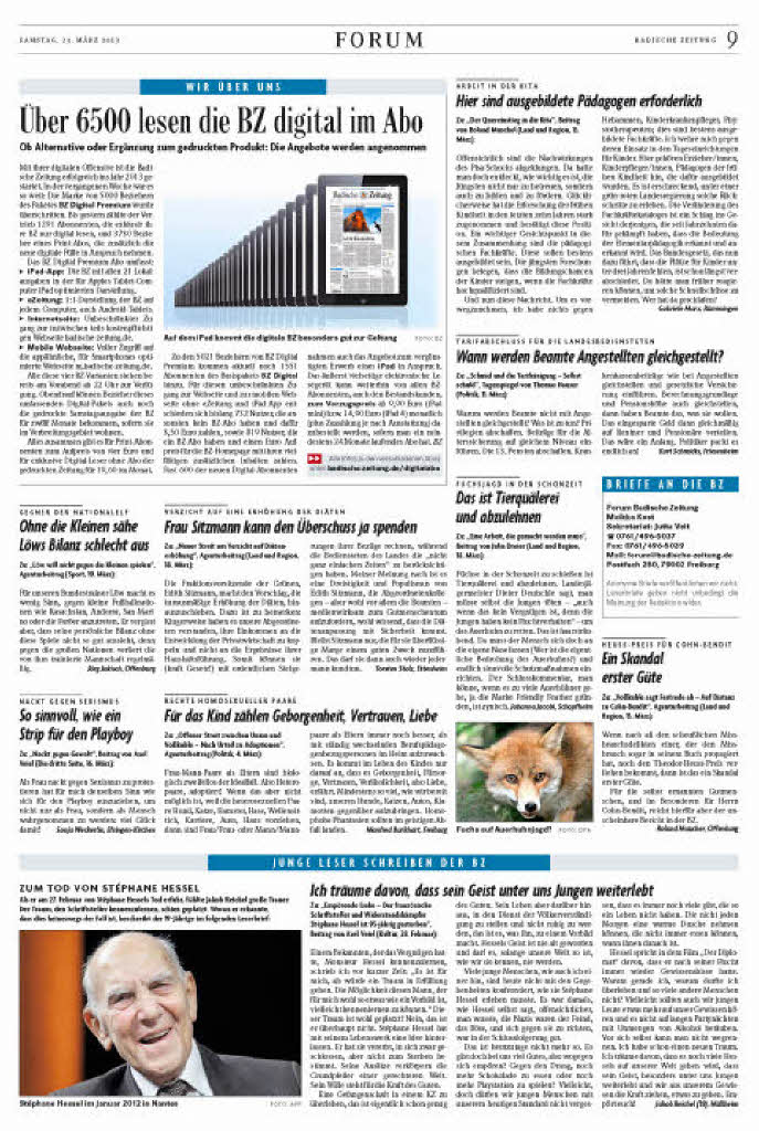 Die neuen Seiten der BZ - Wir über uns - Badische Zeitung