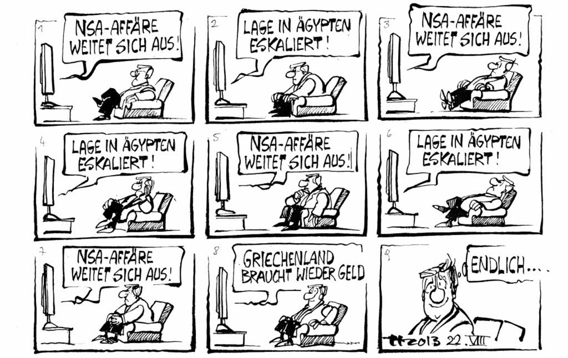 mal wieder was ganz Neues!" - Karikaturen - Badische Zeitung