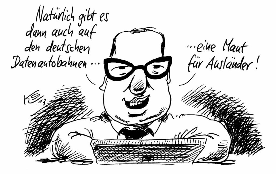 Unser Internet-Minister - Karikaturen - Badische Zeitung