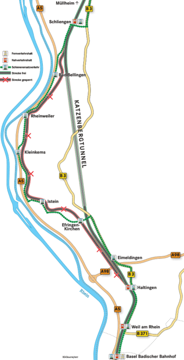 Südliche Rheintalstrecke wird zur Großbaustelle - Südwest - Badische Zeitung