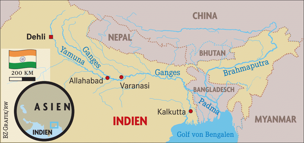 Der Ganges ist für die Bewohner ein wichtiger Teil des Lebens - Ausland ...