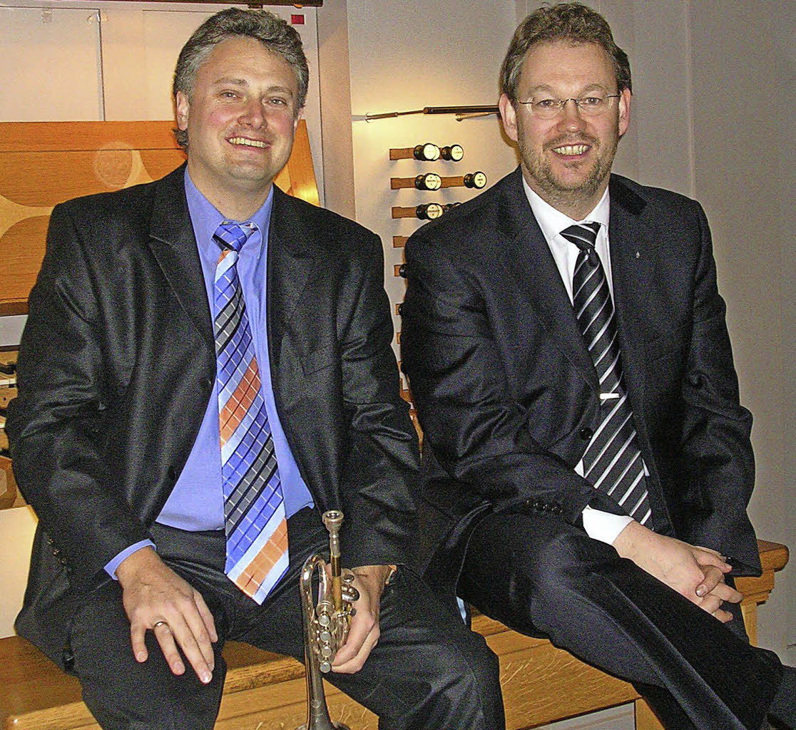Rudolf Mahni (Trompete) und Carsten Klomp (Orgel) beenden die ...