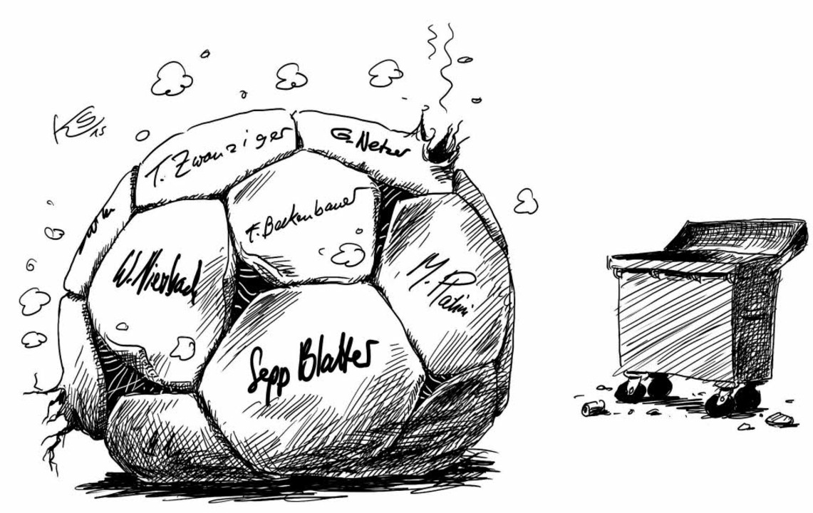 Das Runde muss ins Eckige! - Karikaturen - Badische Zeitung