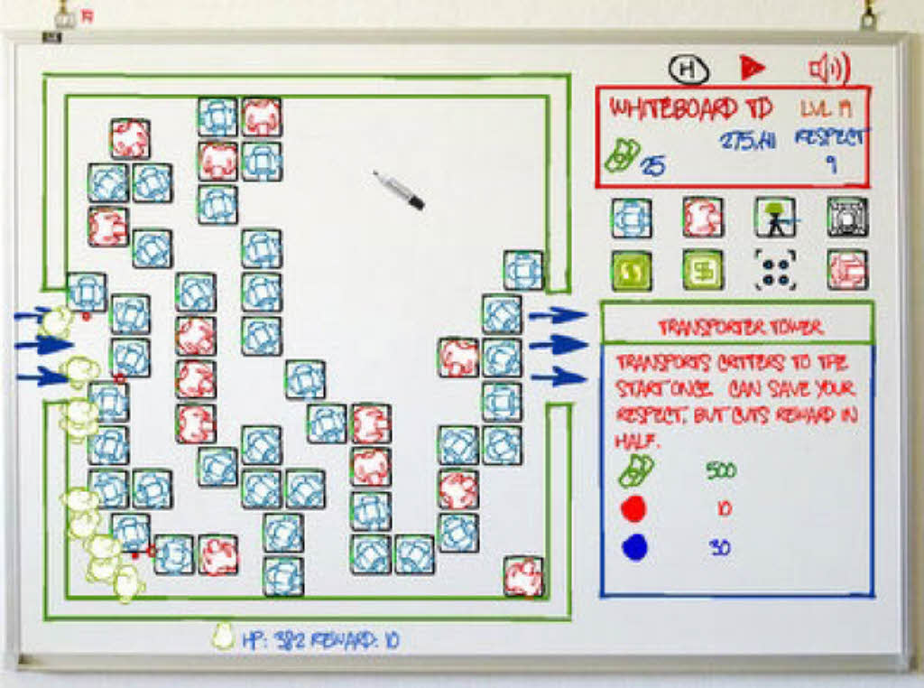 Desktop Tower Defense auf dem Whiteboard - Mittagspause (fudder ...