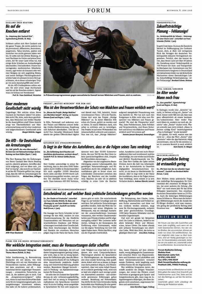 Leserbrief: Danke für die gelungene Zusammenschau - Leserbriefe ...