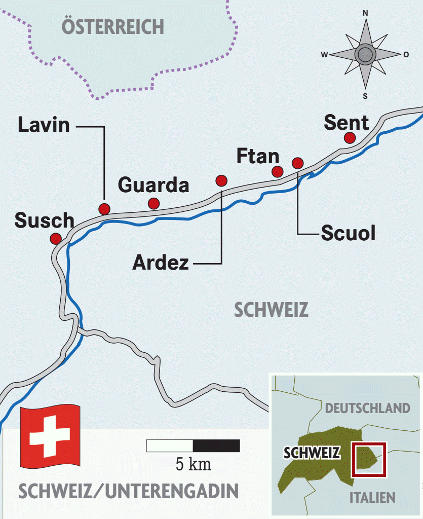 Winterwandern im Unterengadin / Schweiz - Infobox - Badische Zeitung