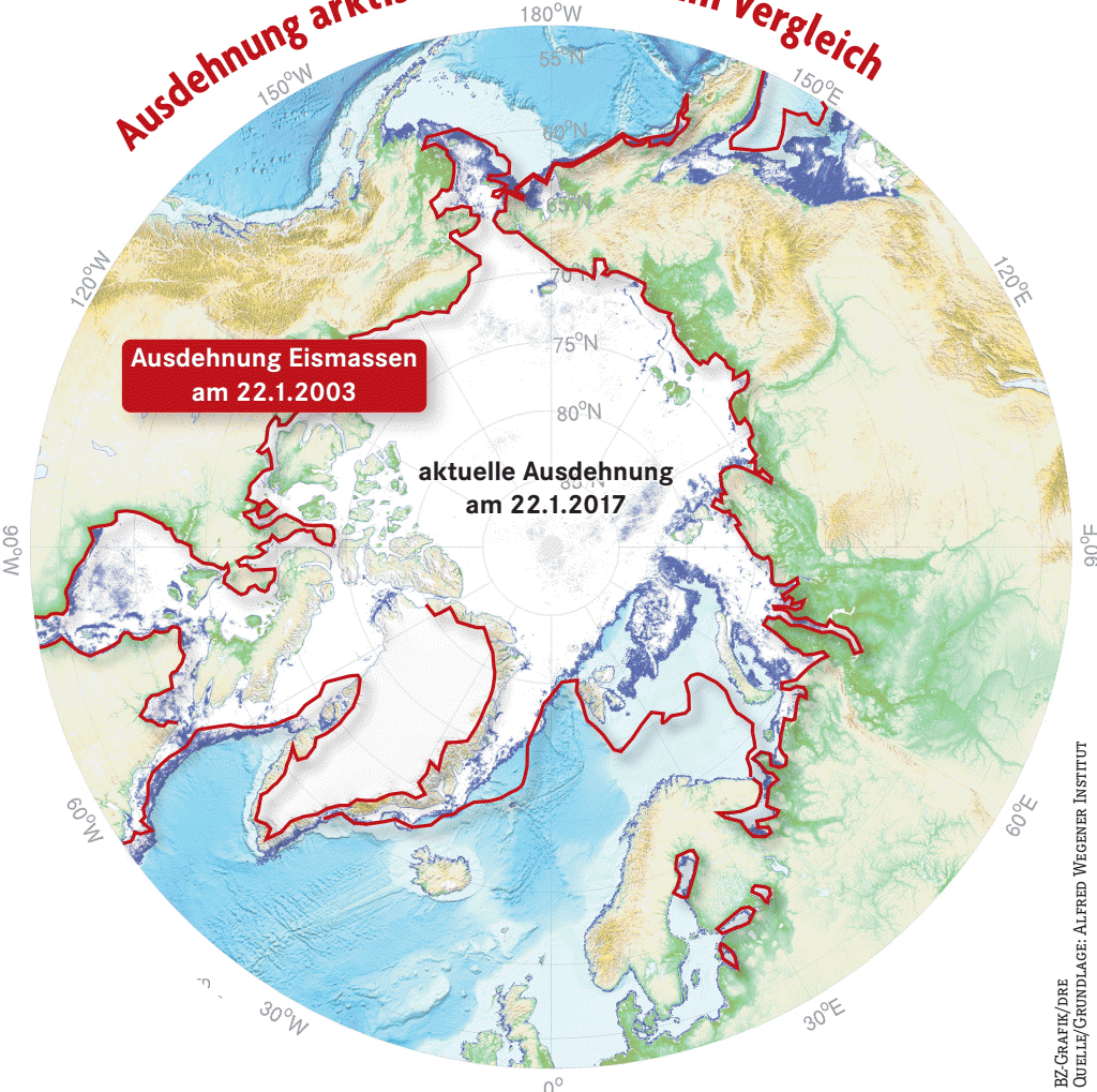 Arktis-Eis schmilzt in Rekordtempo - Panorama - Badische Zeitung
