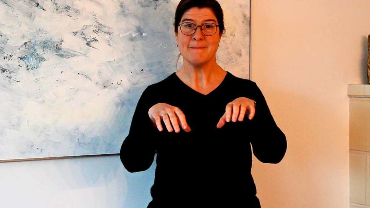 So dolmetscht eine Köndringerin beim Neujahrsempfang in Gebärdensprache ...