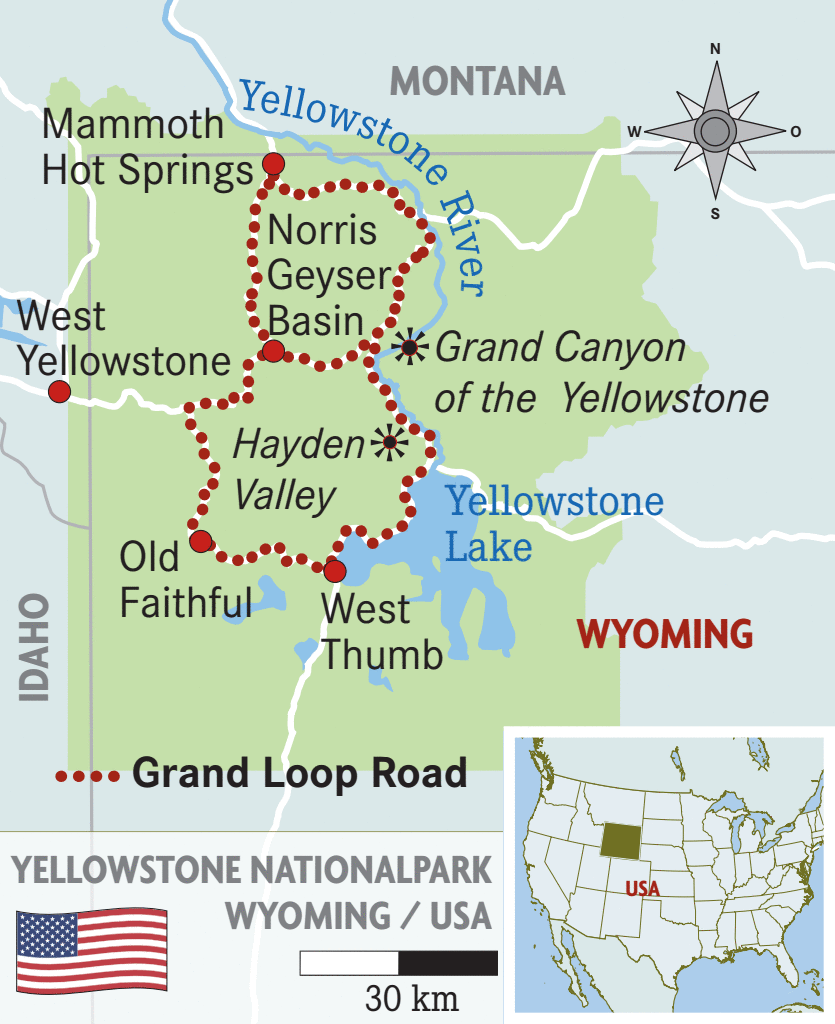 Yellowstone- Nationalpark - Infobox - Badische Zeitung