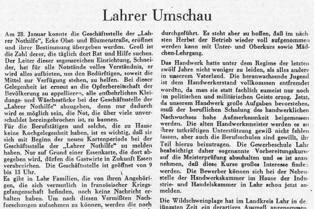 Die Badische Zeitung war nach dem Zweiten Weltkrieg die erste ...