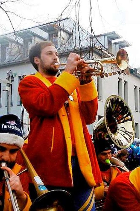 Glücklich, froh, gesellig – so beschreibt sich der Guggenmusiker Mark ...