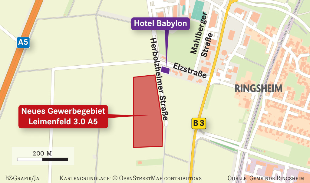 Ringsheim erweitert das Gewerbegebiet Leimenfeld - Ringsheim - Badische ...