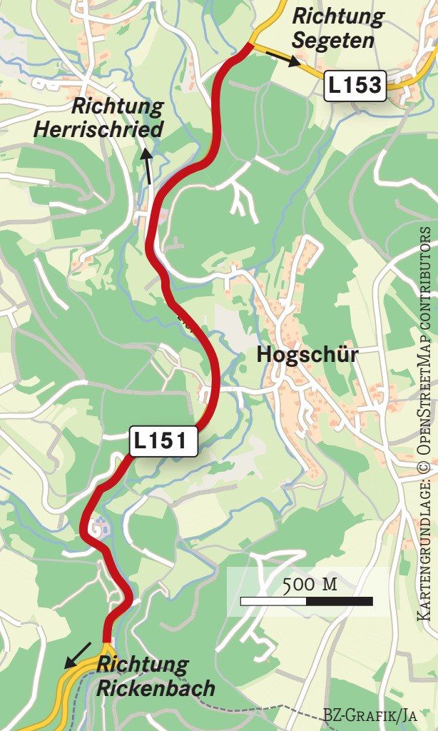 Bauarbeiten an L151 dauern fünf Monate - Herrischried - Badische Zeitung