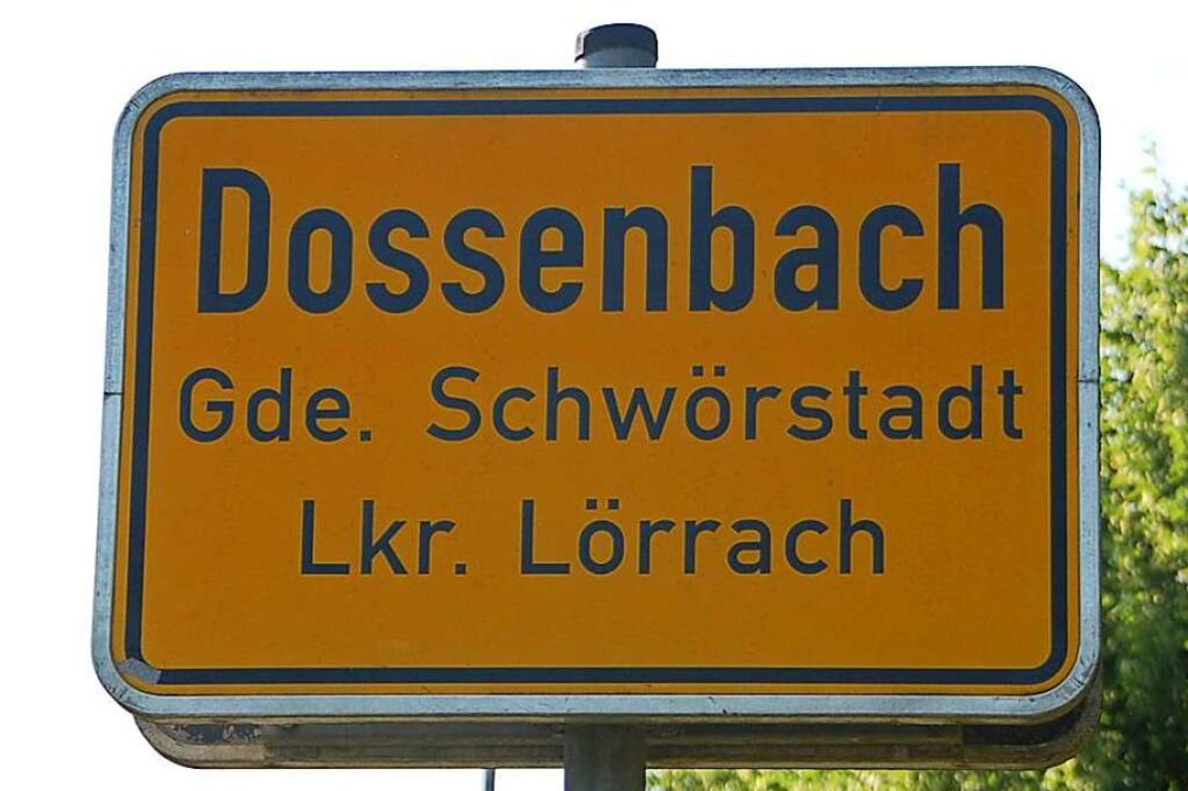 Dossenbach steht zur unechten Teilortswahl in der Gemeinde Schwörstadt ...