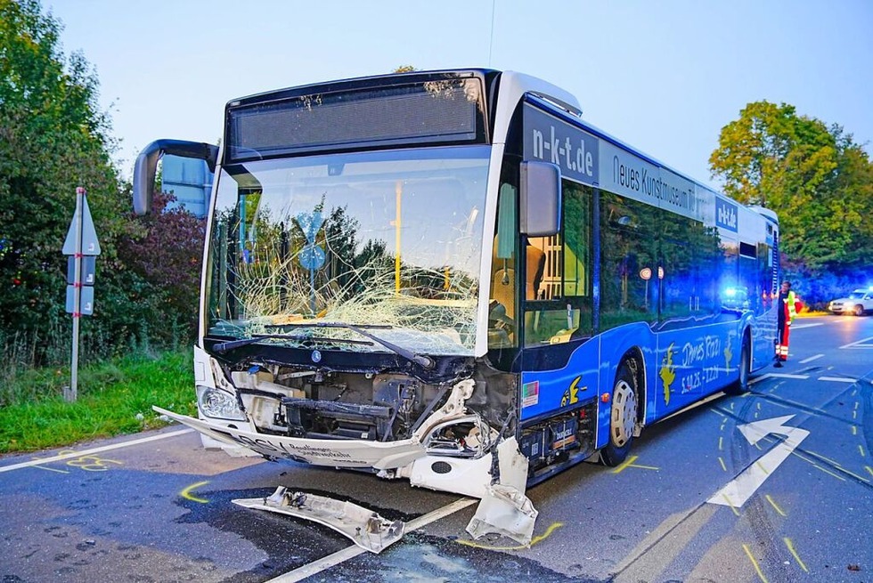 Zwölf Verletzte bei Busunfall in Reutlingen - Südwest - Badische Zeitung